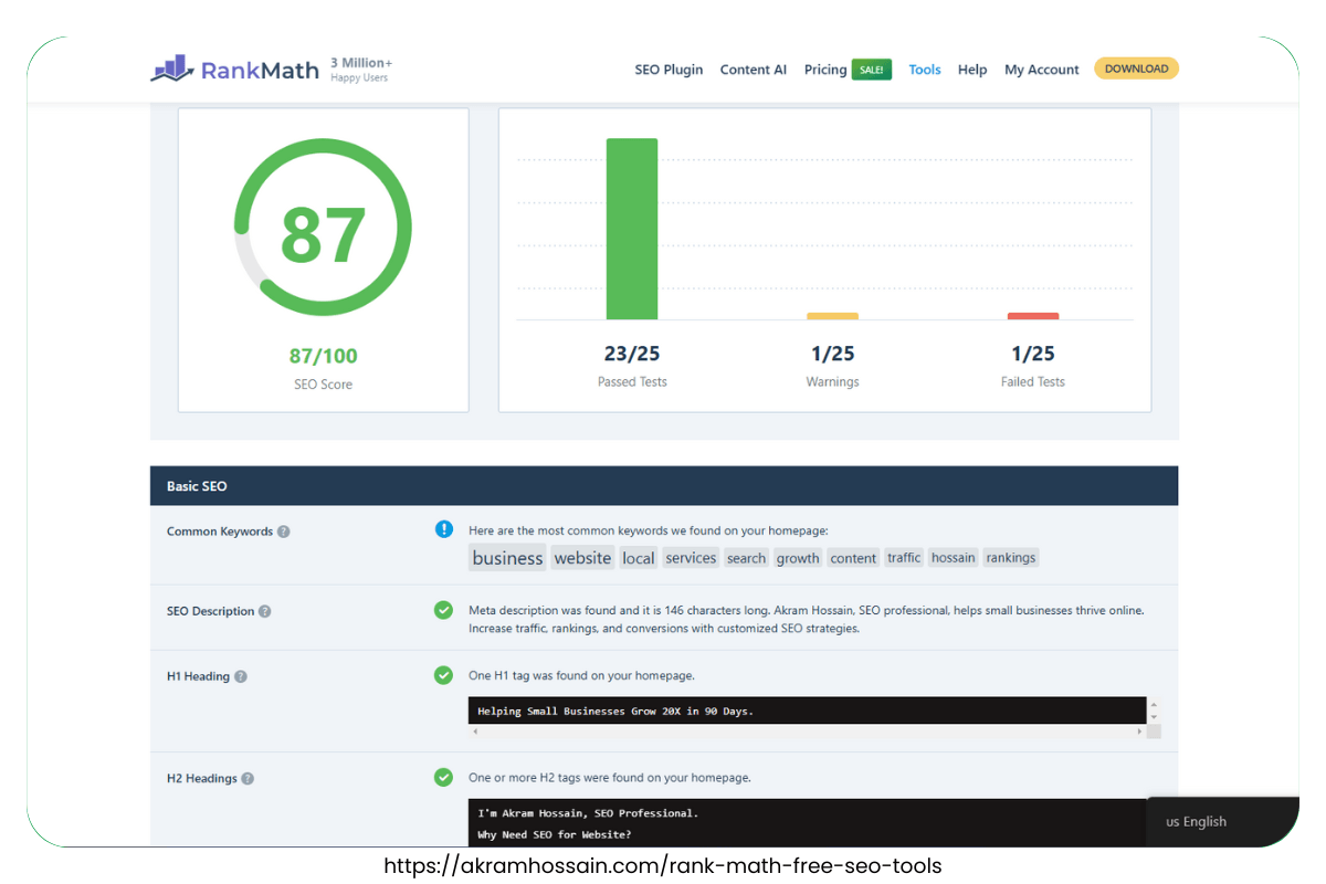 Rank Math Free SEO Tools: Analyze, Audit, and Optimize!